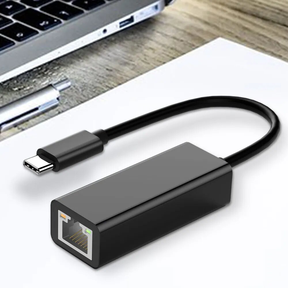 Type-C Hub Adapter/ Сетевая карта Type-C/ Ethernet адаптер сетевой/ RJ45 переходник Интернет 100 Мбит/с