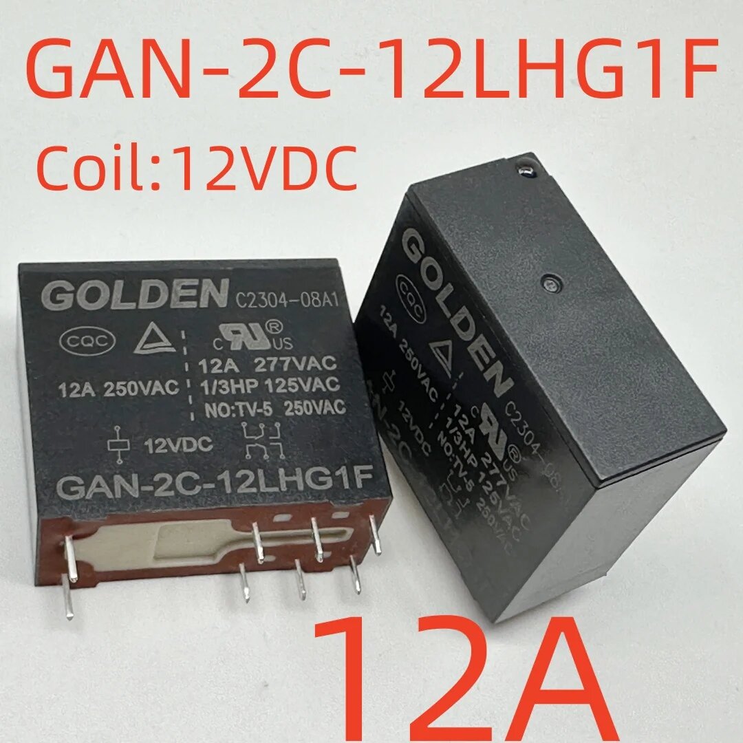 Новое реле GAN-2C-12LHG1F (G2R2C-катушка: 12 В постоянного тока-12 А), 8 контактов