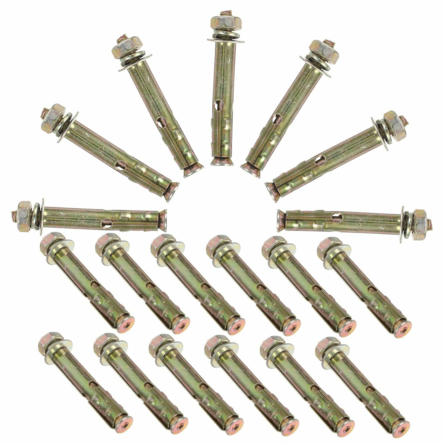 20 шт. стальные расширительные болты, универсальные расширительные винты для обустройства дома, внутреннее наружное креп