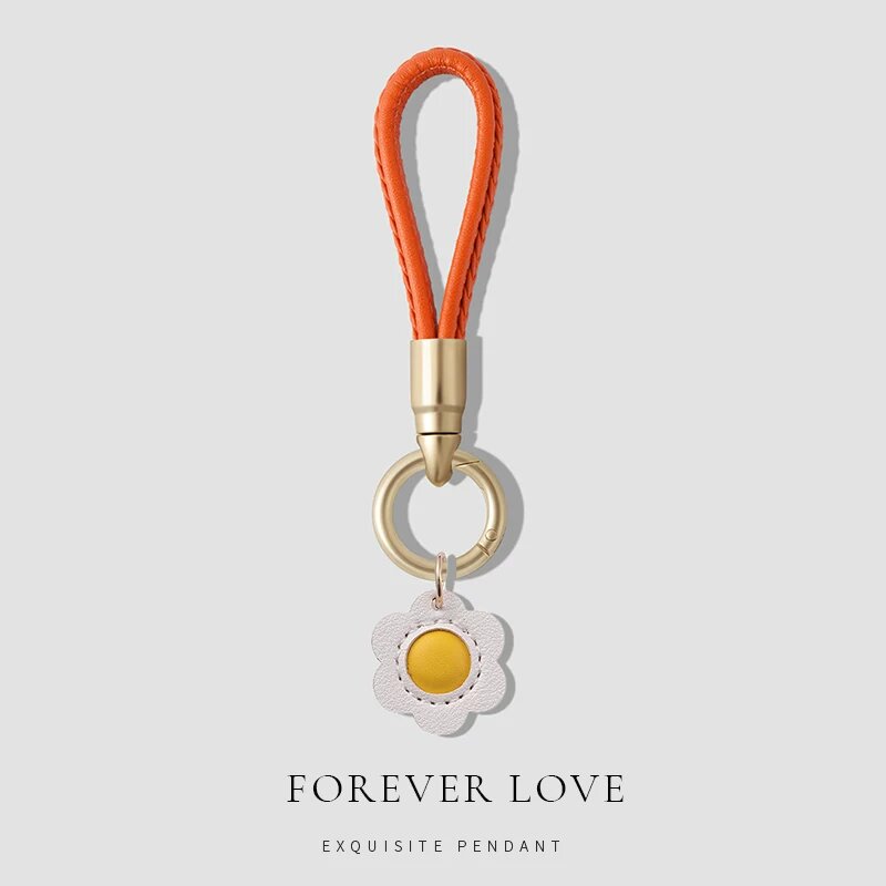 Роскошный ключен в виде пули с оранжевым подсолнухом для мужчин и женщин, простой элегантный аксессуар