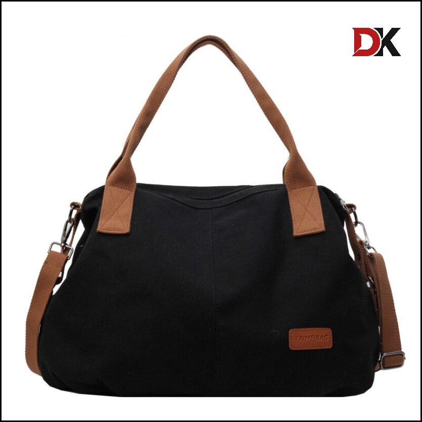 Сумка , холщовая, женская, большая вместимость, черныйрюкзак женский Самый продаваемый и долговечный