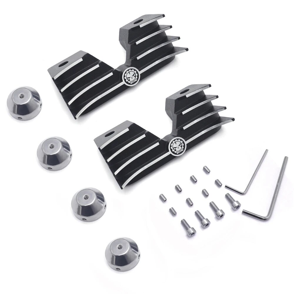 Ребристый головный болт, мост, крышки свечей зажигания для Harley Davidson 2004 и MT454-003A-MBK