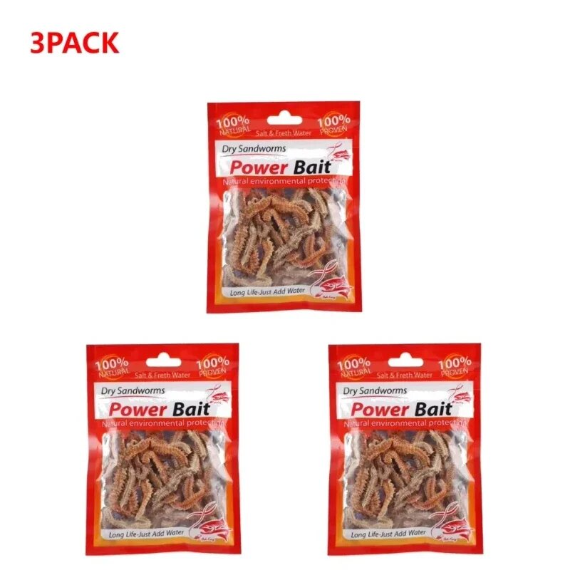Искусственные песочные черви для рыбалки DY03-3Bags