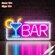 Светильник Барная стойка "BAR" с изображением коктейля, неоновая вывеска, 400x20...