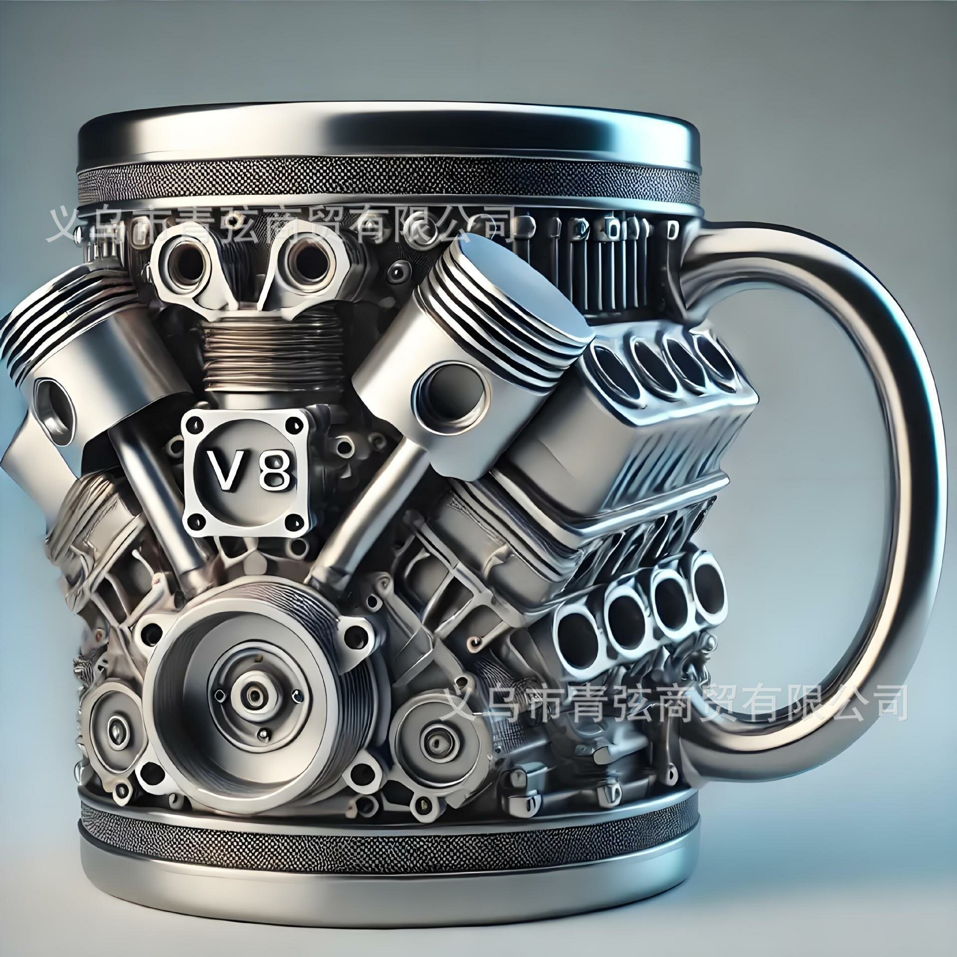 Кружка с креативным дизайном в виде двигателя V8 и V6, резиновые поделки, высококачественный нишевый механический двигатель