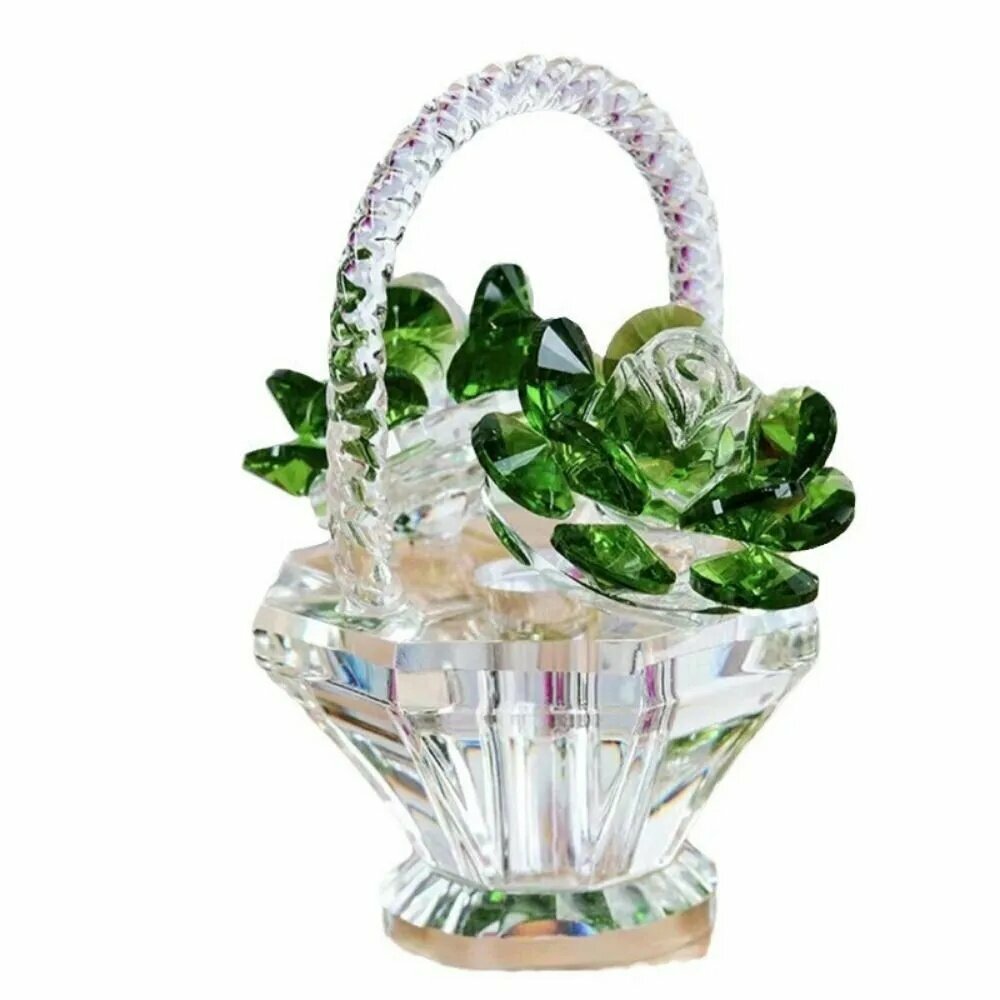 Цветочная Корзина Хрустальный Орнамент