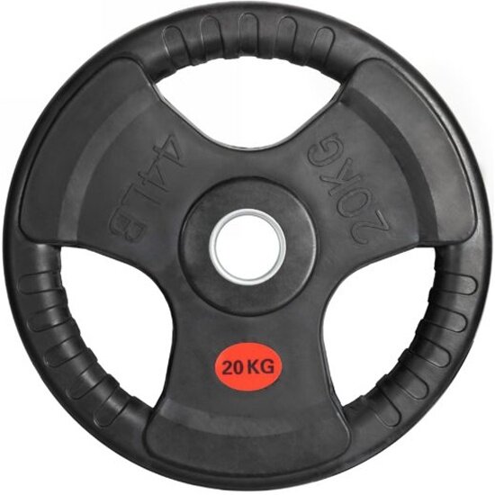 Диск Victoryfit 51 мм. обрезиненный с 3-мя хватами 20 кг (модель D2)