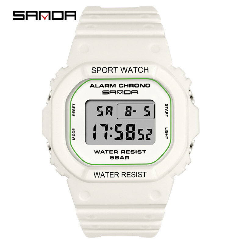 [2026] Многофункциональные спортивные часы Sanda, бестселлер для международного рынка, водонепроницаемые, с подсветкой, для мужчин и женщин, стильные наручные часы для студентов.