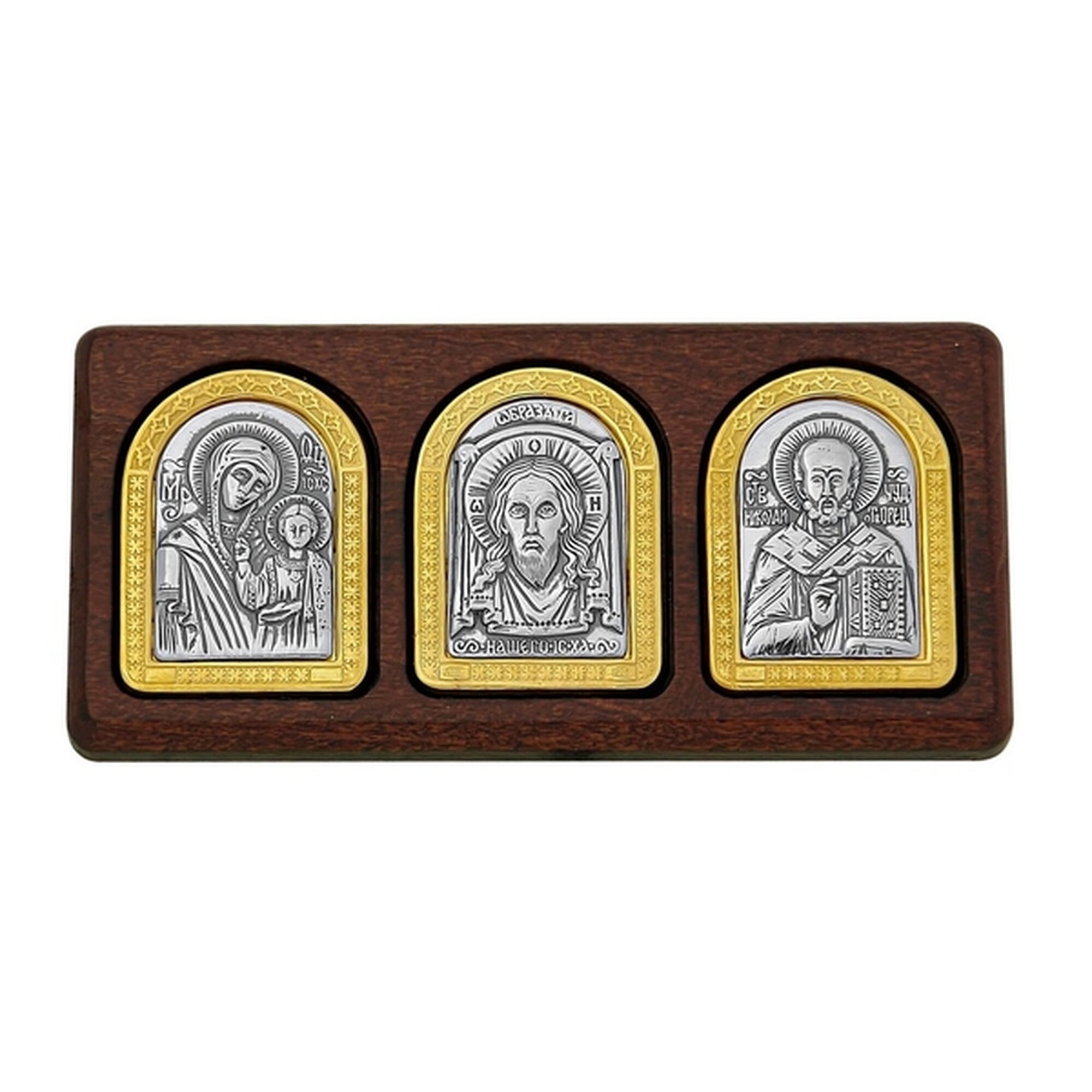 Иконка, серебро, 925 проба, золочение