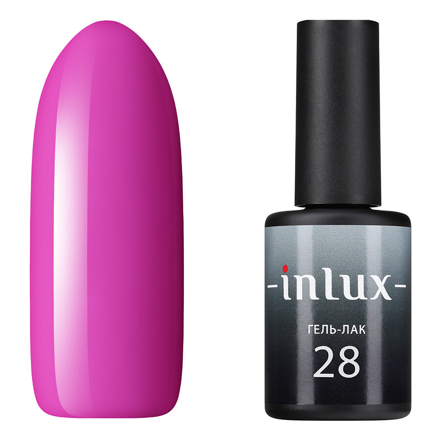 INLUX, Гель-лак №28 фуксия, 8 мл