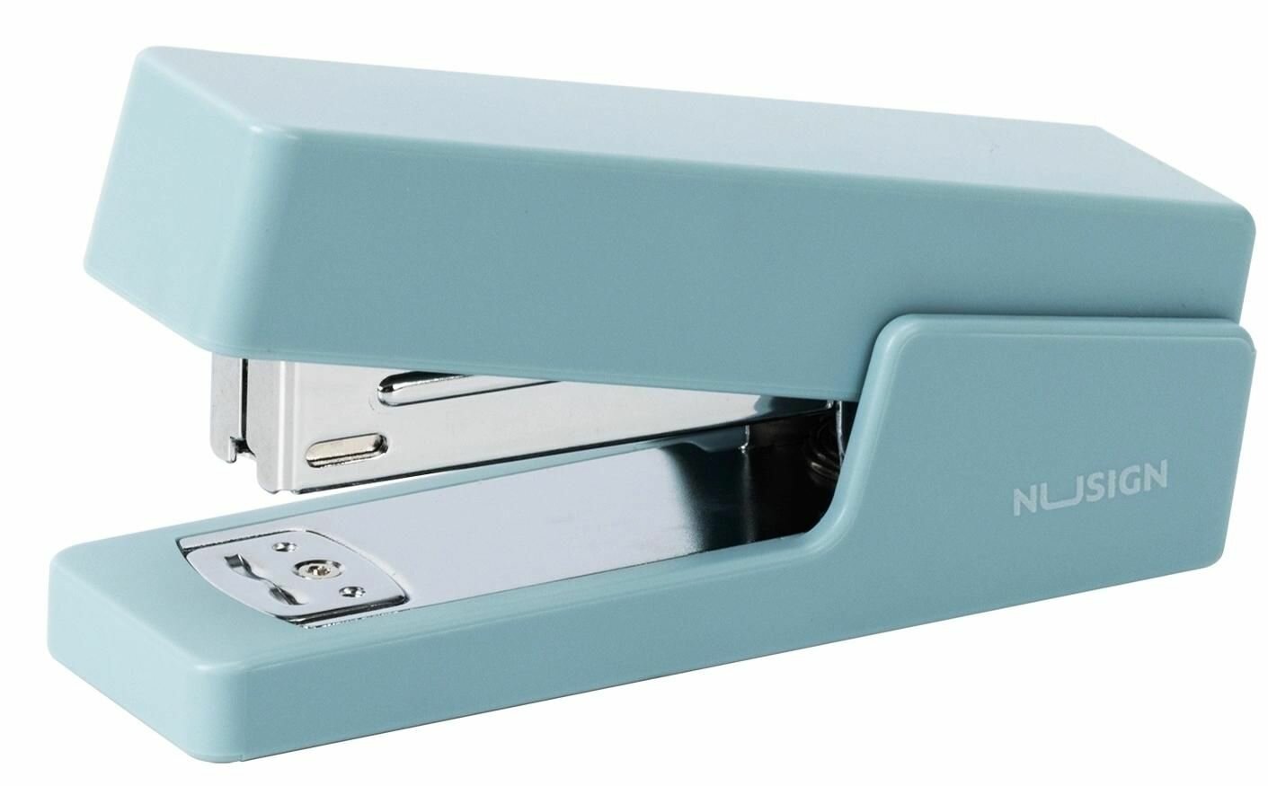 Степлер Deli Nusign 24/6 26/6, 20 листов, синий, 100 скоб (ENS084 BLUE)