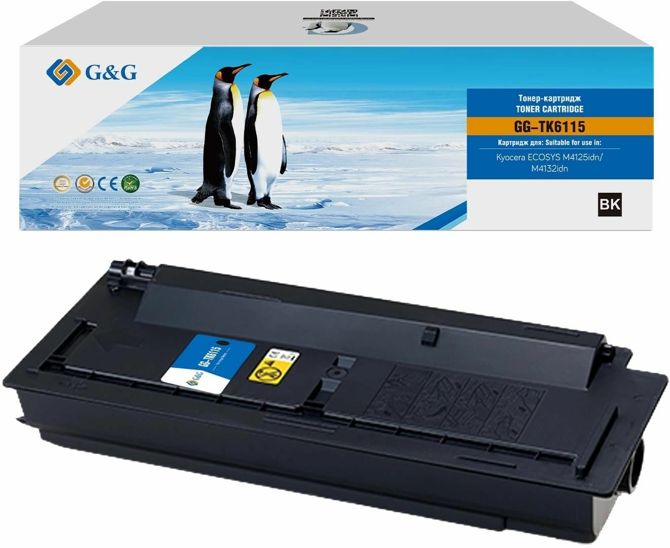 Картридж лазерный G&G TK-6115 черный, 15000 страниц, для Kyocera ECOSYS M4125idn M4132idn (GG-TK6115)
