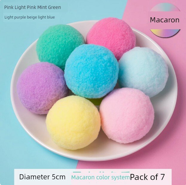 Макаронные вельветовые помпоны 5 см, 7 шт. в упаковке, цветные материалы для рождественского творчества