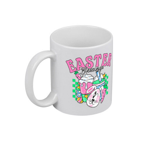 Кружка «Пасхальный кролик, пасха 2026, пасхальный заяц» (белый)