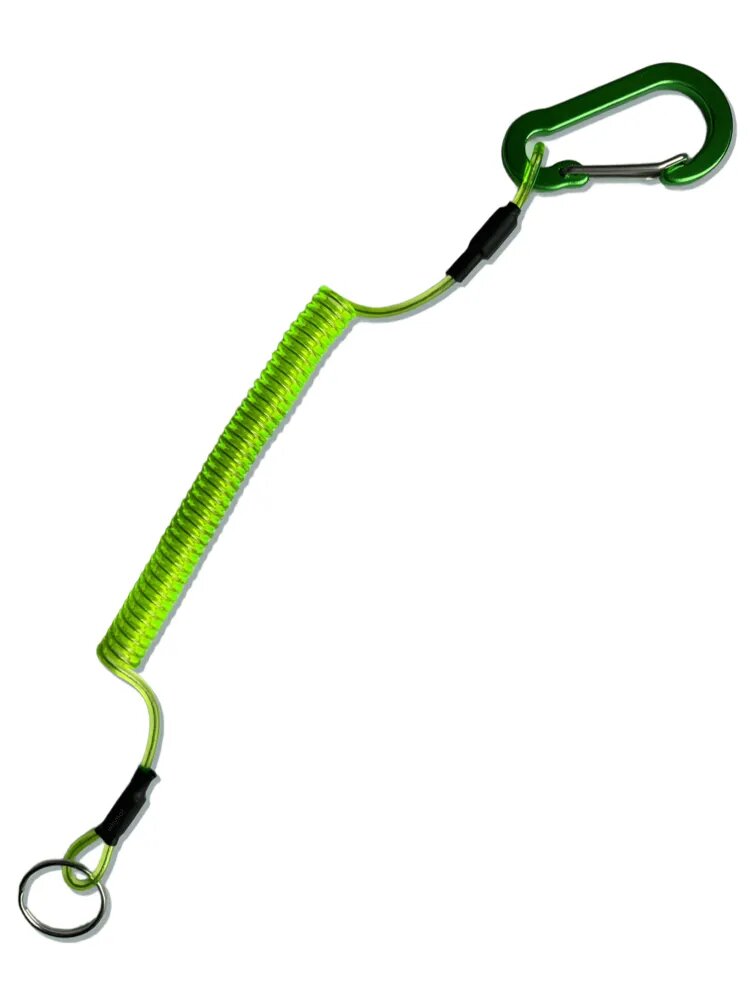 Тренчик трос с карабином универсальный для крепления, Зелный