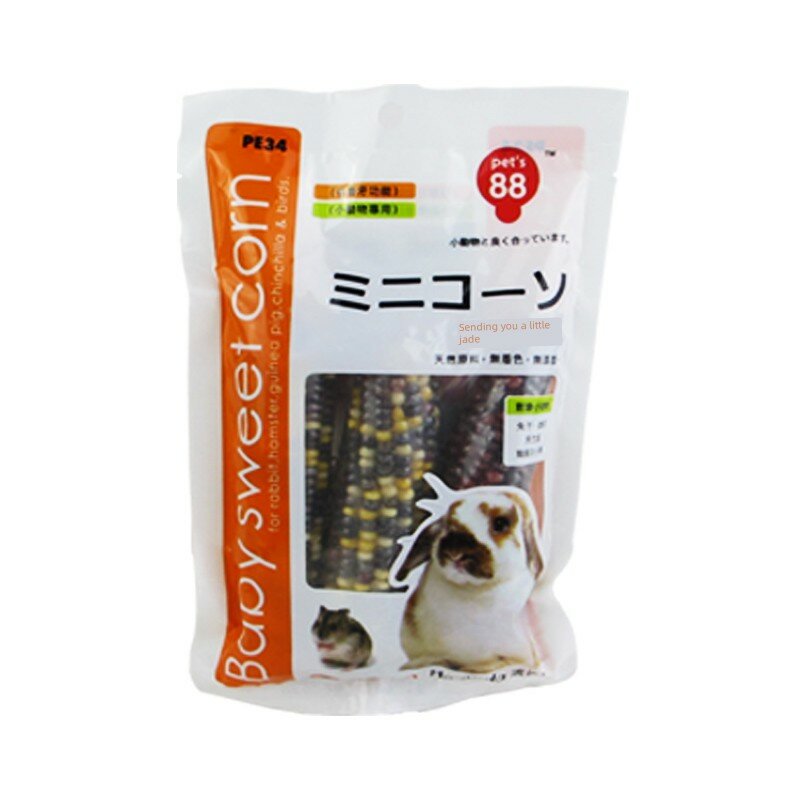 Hamada PE34 Мини-кукурузные палочки для мелких питомцев - натуральное зубочистка-лакомство, длина 4-7 см, полезное