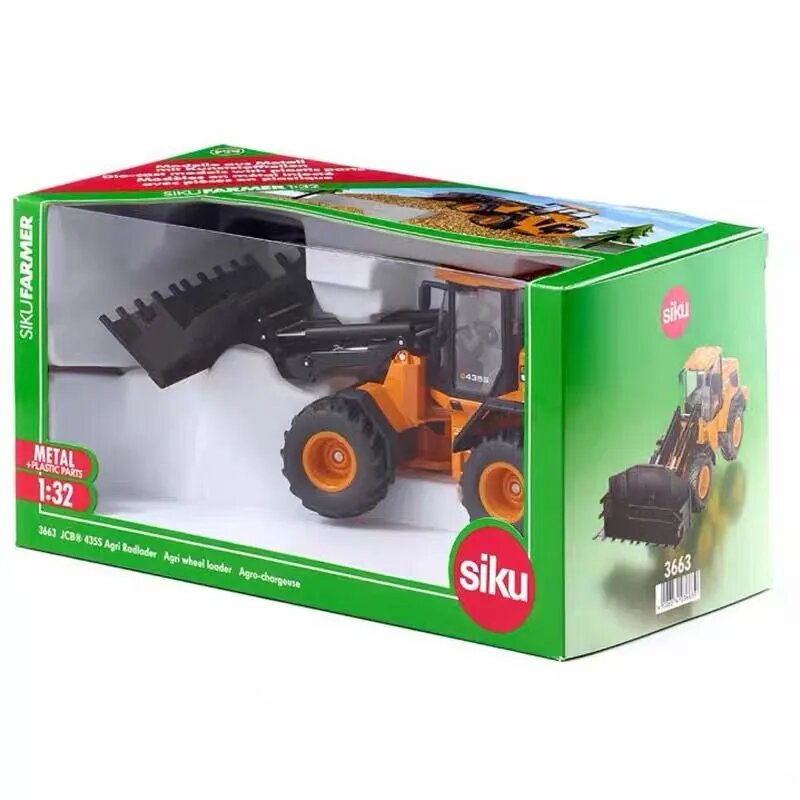 Игрушечная модель погрузчика JCB (серия SIKU FARMER, модель 3663) масштаб 1:32