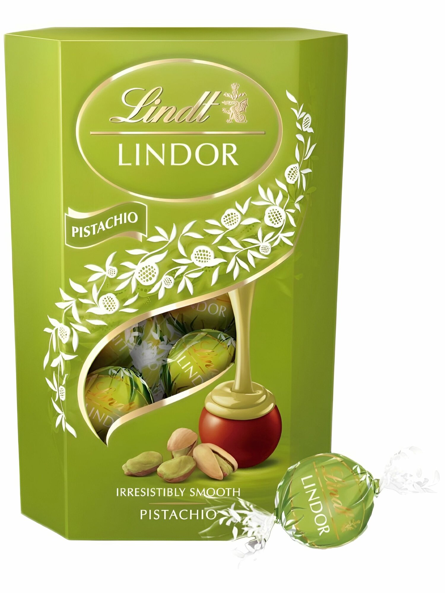 Конфеты Линдт Линдор Lindt Lindor Pistachio Шоколадные трюфели с фисташковой начинкой, 200 гр. (Италия)