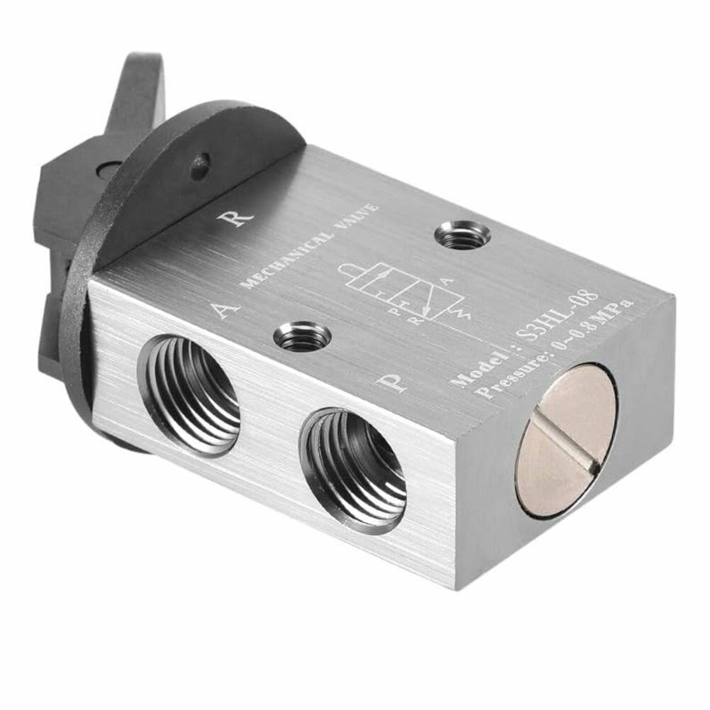 Пневматический клапан S3HL-08 2-Позиционный 3-Ходовой 1 / 4PT Ручной Механический клапан Ручной тяги