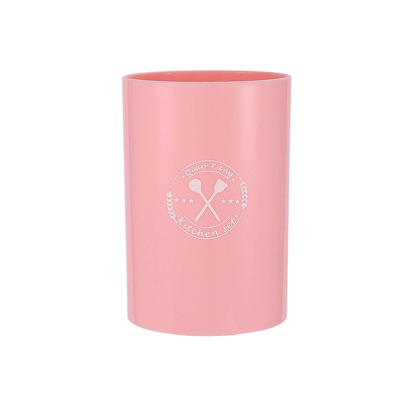 Маленький пластиковый контейнер для кухни с диаметром 9,4 см и высотой 13,7 см, розовый цвет - прочная хранящаяся