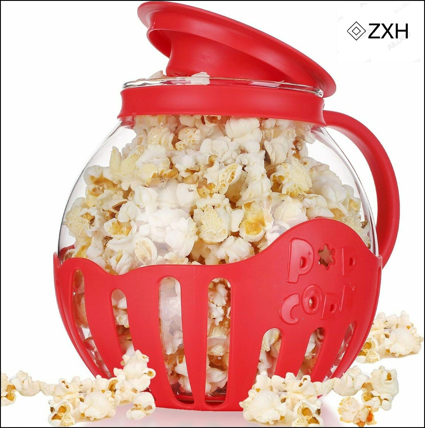 Микроволновый попкорн Amazon Micro-Popcorn, в самовзрывающейся стеклянной банке, красный