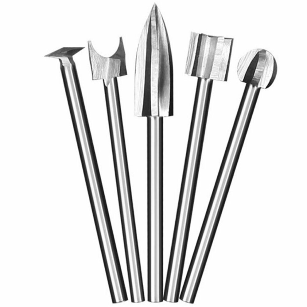 Набор из 5 сверл по дереву фрезы стальные острые 3X3 мм