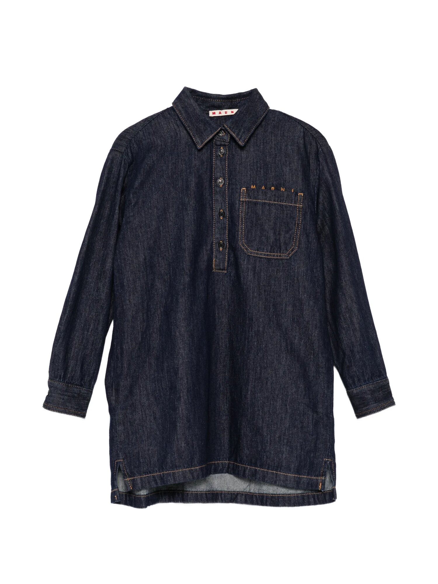 Платье Logo-embroidered denim dress