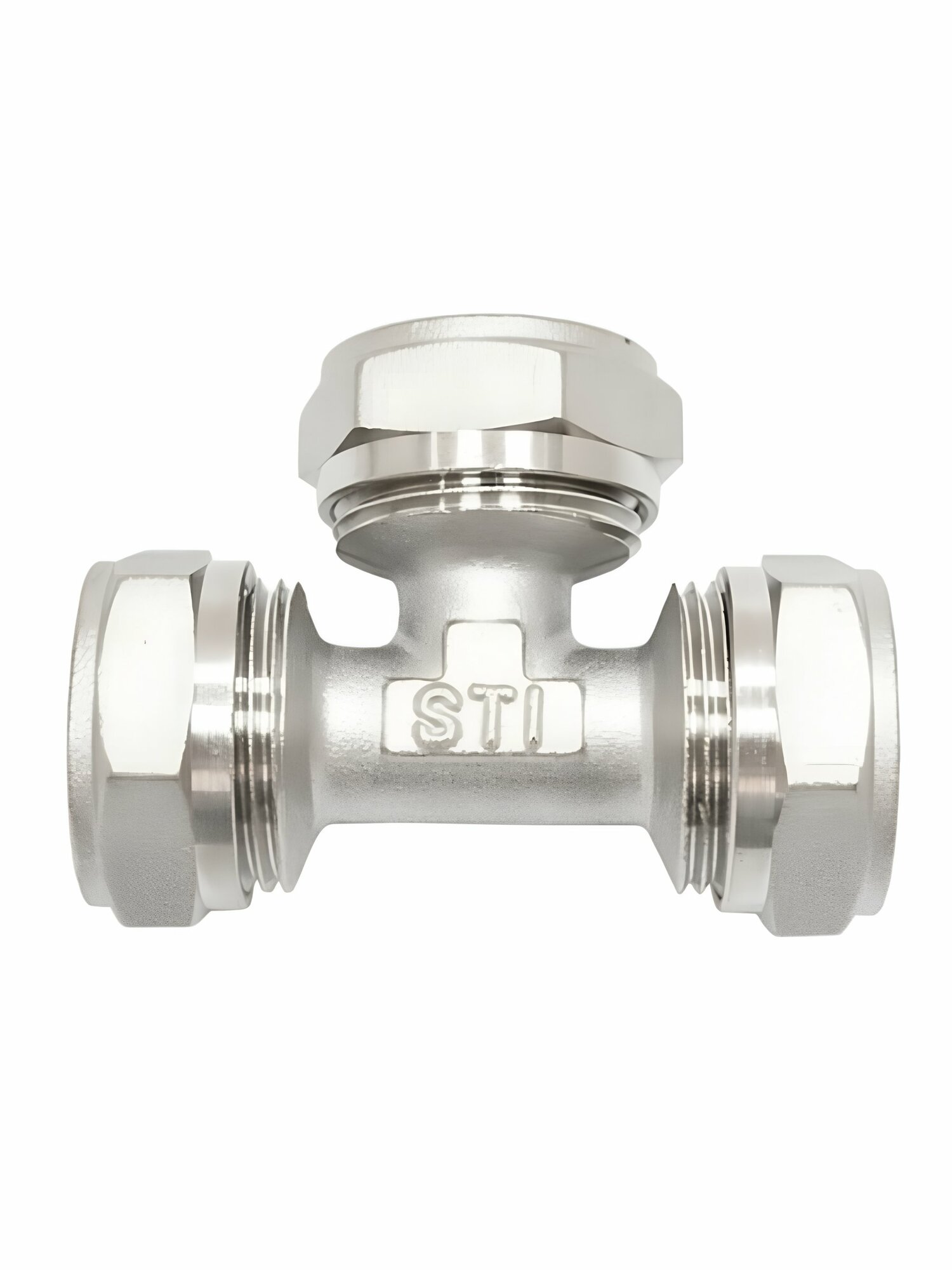 Тройник STI d16 мм с внутренней резьбой для металлопластиковых труб, надежный фитинг для инженерной сантехники