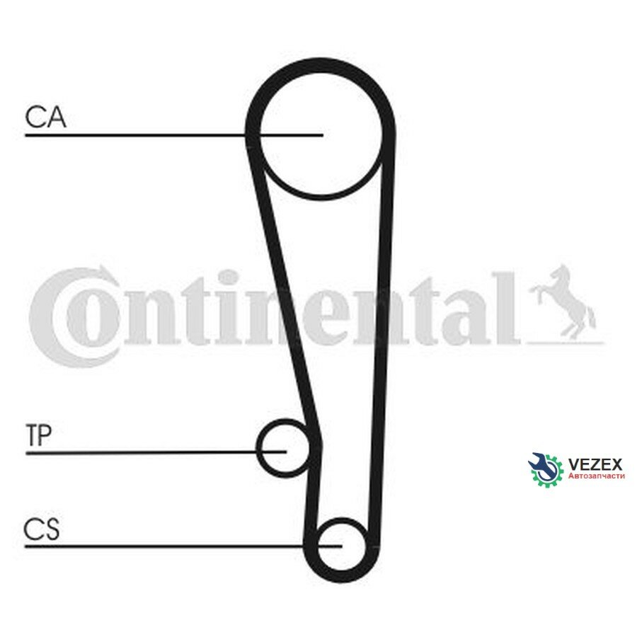 CONTINENTAL CT1013K1 Ремень ГРМ зубчатый с роликами, комплект