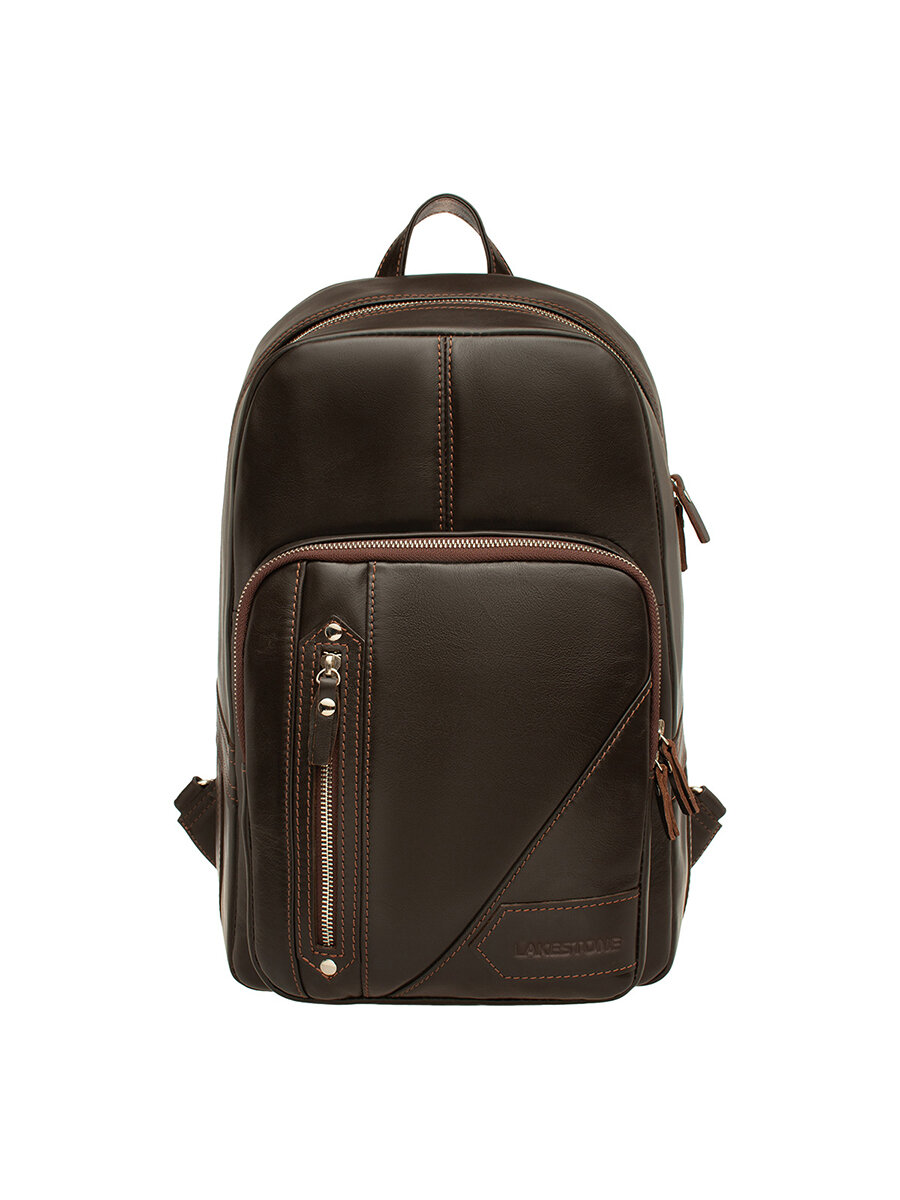 Рюкзак LAKESTONE "Linford Brown", мужской, 100% кожа, отделение для ноутбука, коричневый