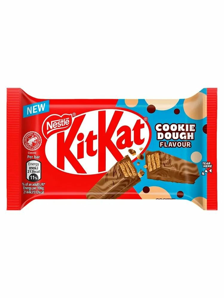 Шоколадный батончик KitKat 4 Fingers Cookie Dough 41,5г
