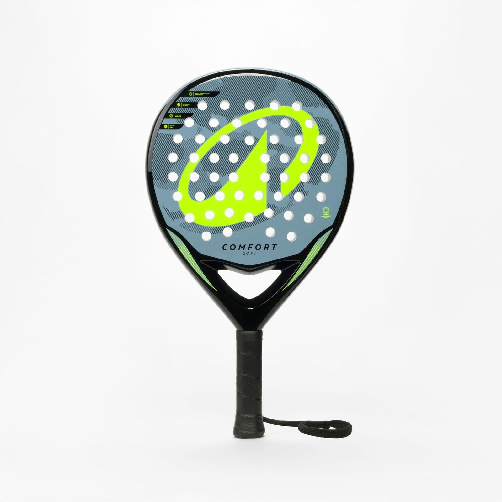 DECATHLON ракетка для падел тенниса DECATHLON Kuikma PR Comfort Soft, светло-серый, электрический зеленый