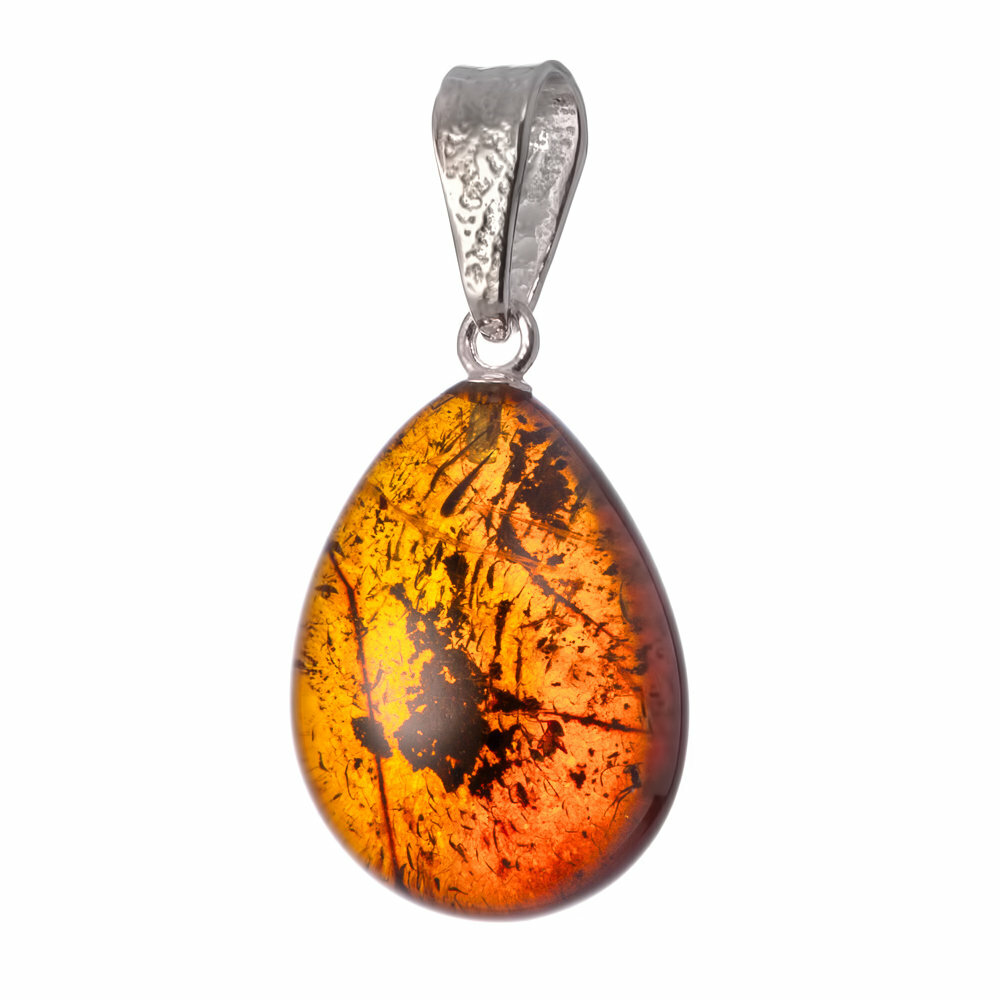 Подвеска Amberprofi, серебро, 925 проба, янтарь