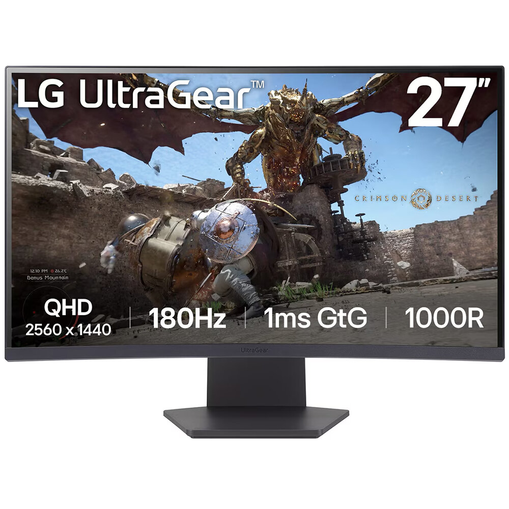 27" Монитор LG 27GS60QC-B, VA, 2560x1440, 180 Гц (27GS60QC-B. ARUQ)