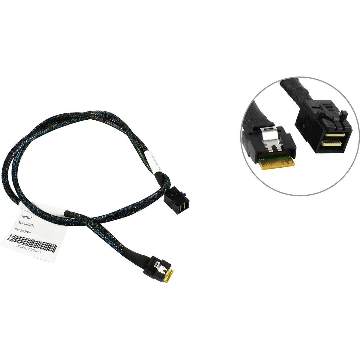 Amphenol Кабель SFF-8654 (x4)<->SFF-8643 0.8м
