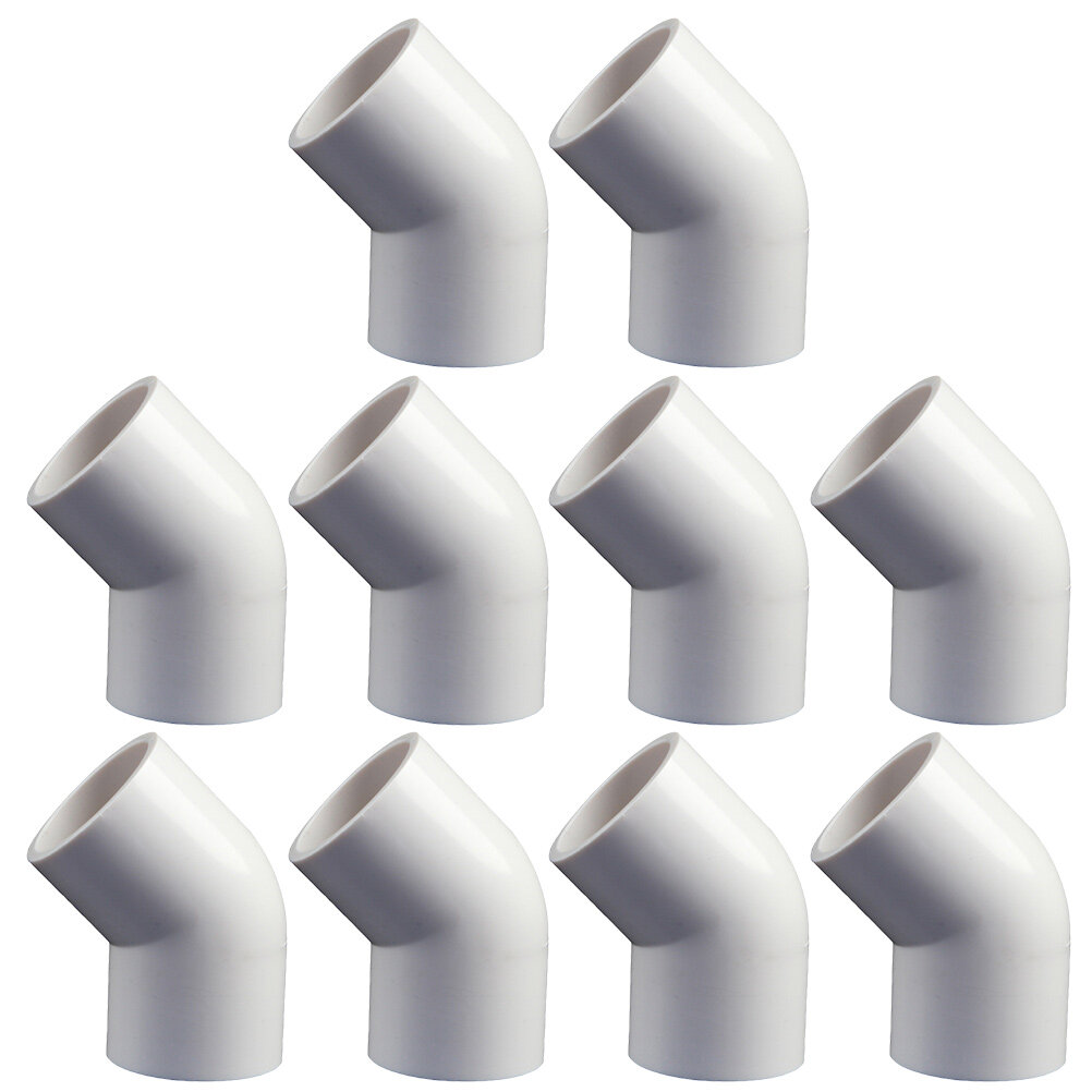 Угловой фитинг ПВХ для садового оборудования, надежное соединение, комплектация 10 штук, параметры 5.20x4.70x4.70 см