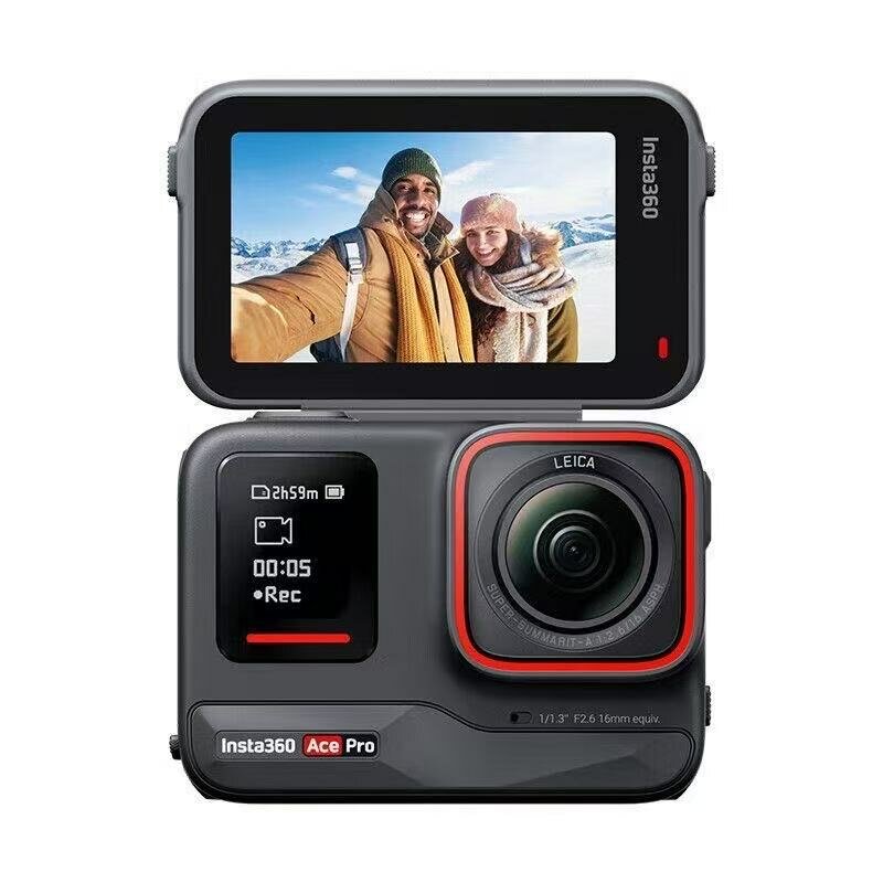 Экшн-камера Insta360 Ace Pro, 48 МП, сенсор, съемка 8К, водонепроницаемая, черная