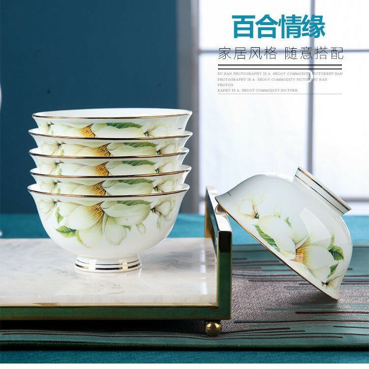 Ручная керамическая посуда с узором лилии, 5 дюймов, набор из 10 тарелок для дома