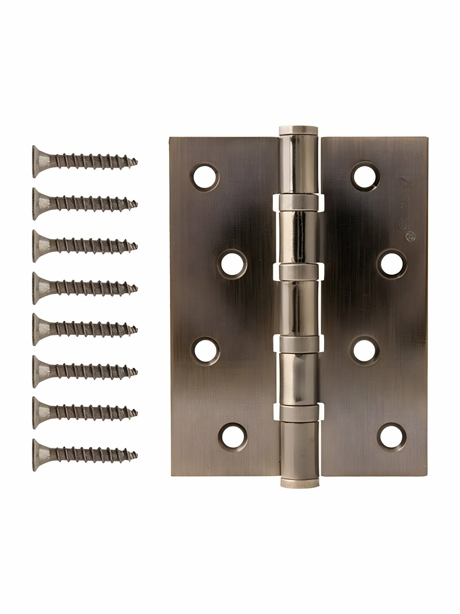 Петля врезная для деревянных дверей, универсальный, с 4 подшипниками, Avers, 100х75х2.5 мм, B4-AB, 30112, бронза