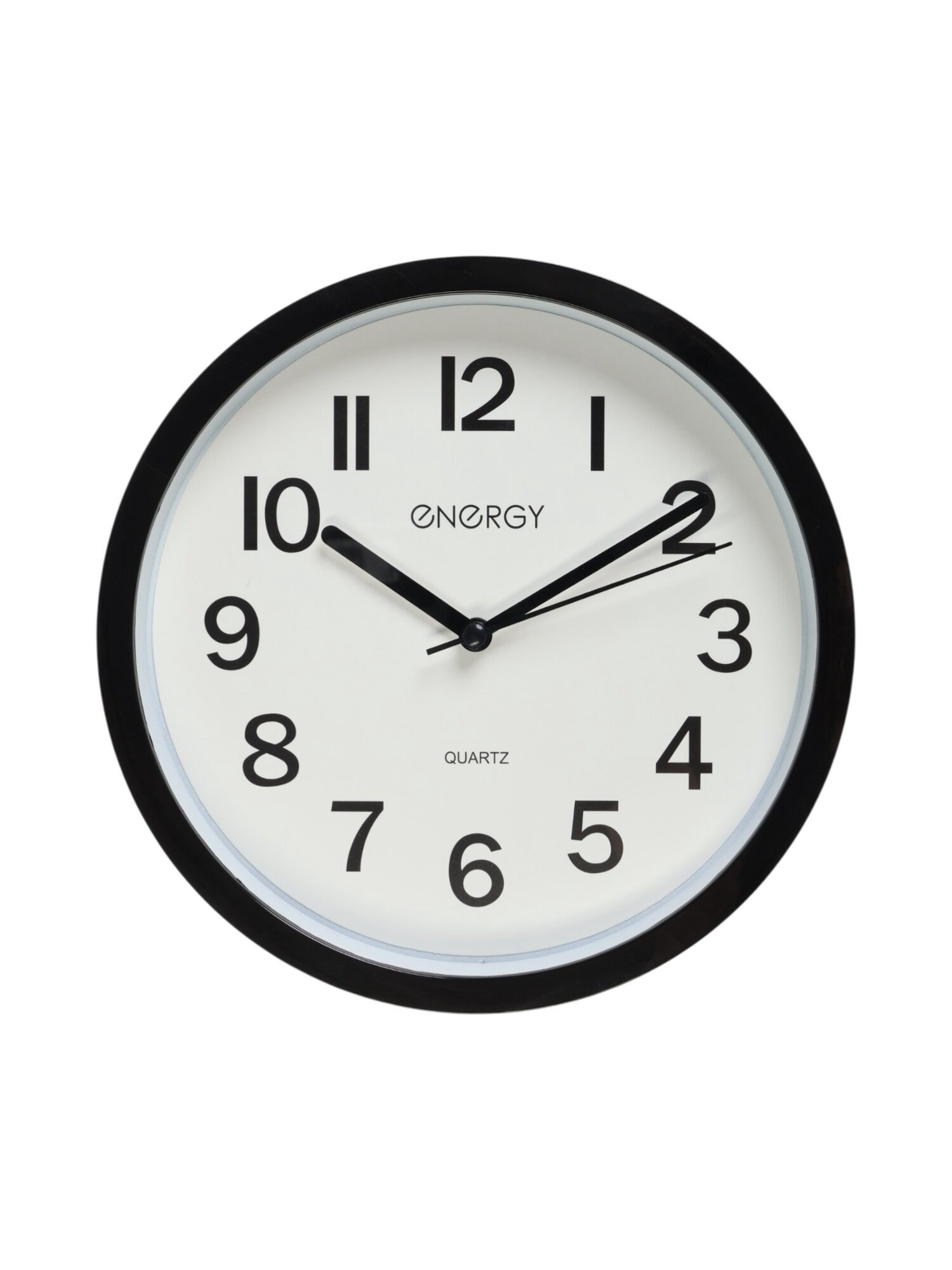 Часы настенные классические ENERGY ЕС-139, бесшумные, плавный ход, d=22 см, чёрные