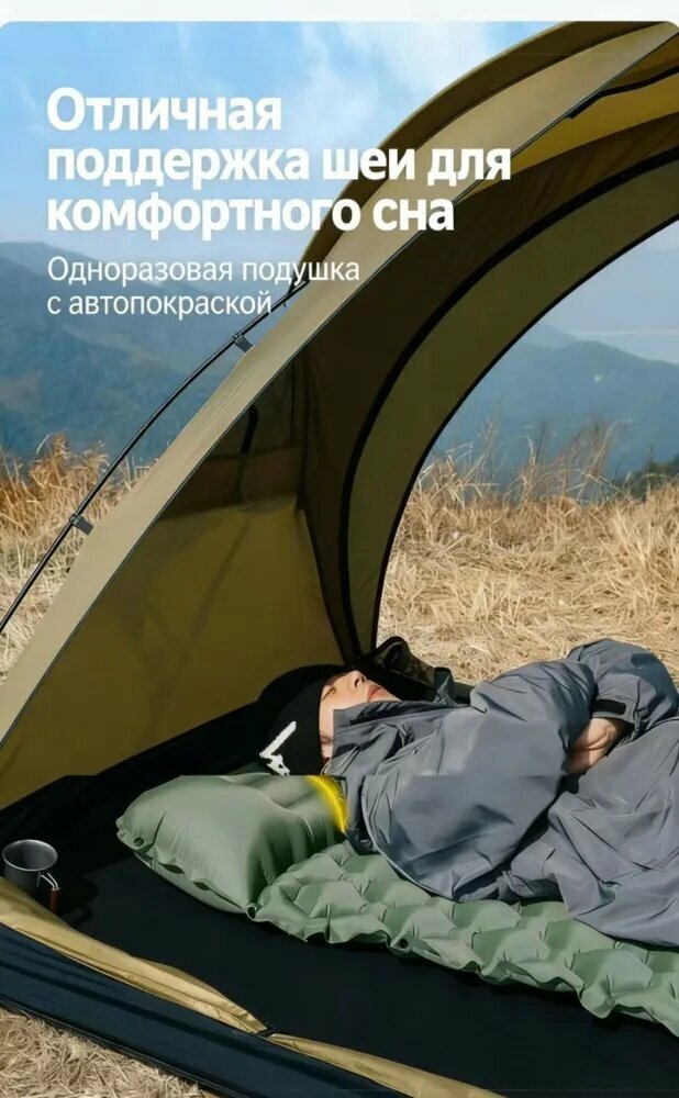 Надувной матрас размером 190×60 см – удобное спальное место для гостей, дачи и походов — фото 1