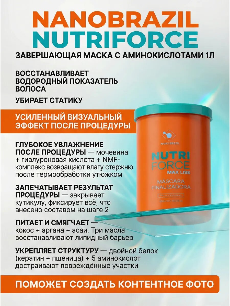 Nanobrazil Nutriforce завершающая маска 1кг