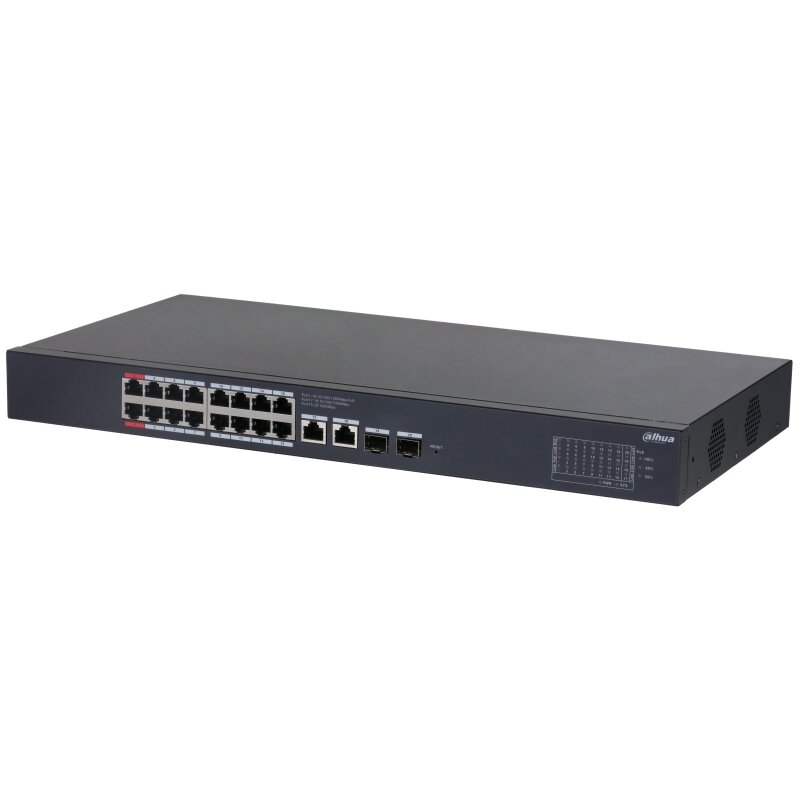 Коммутатор Dahua DH-CS4220-16GT-190 16x100 Мбит/с 2x1 Гбит/с 2xКомбо(1000BASE-T/SFP) управляемый