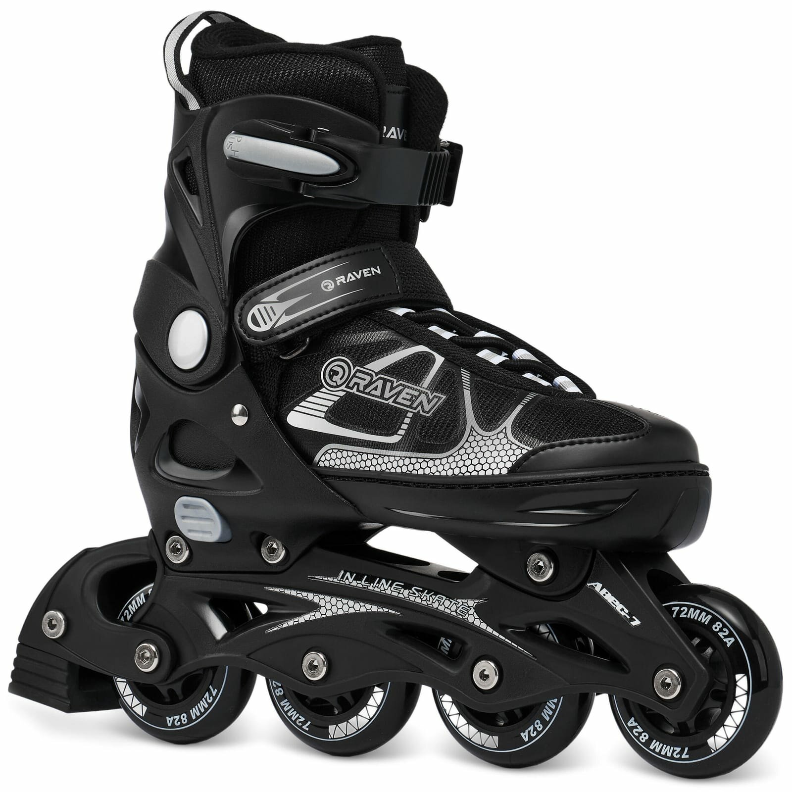 DECATHLON ролики Raven Spirit, черный, размер 37-40, колеса 72 мм