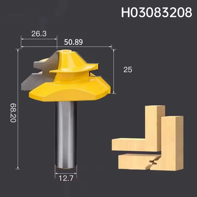 Фреза HUHAO 6,35 мм 45° H03083208
