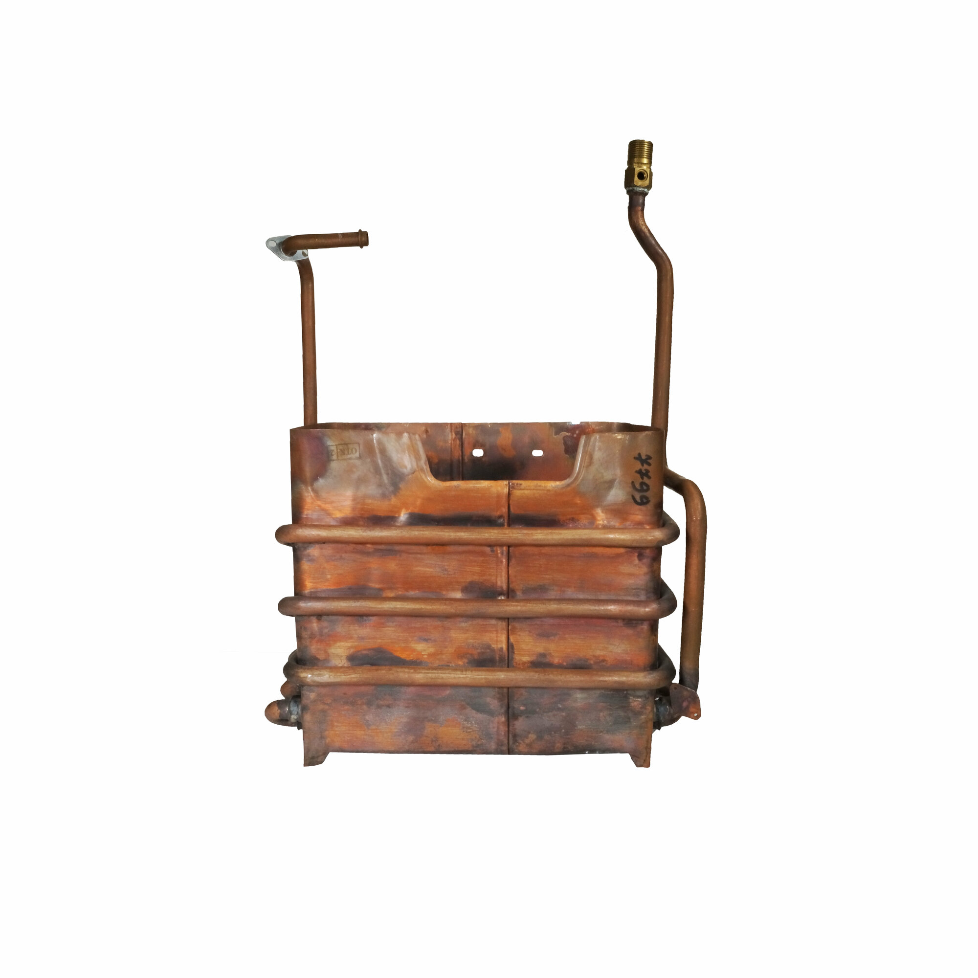 Теплообменник Ладогаз ВПГ-11PL-01, медный, 307x155x480мм, 3,15кг