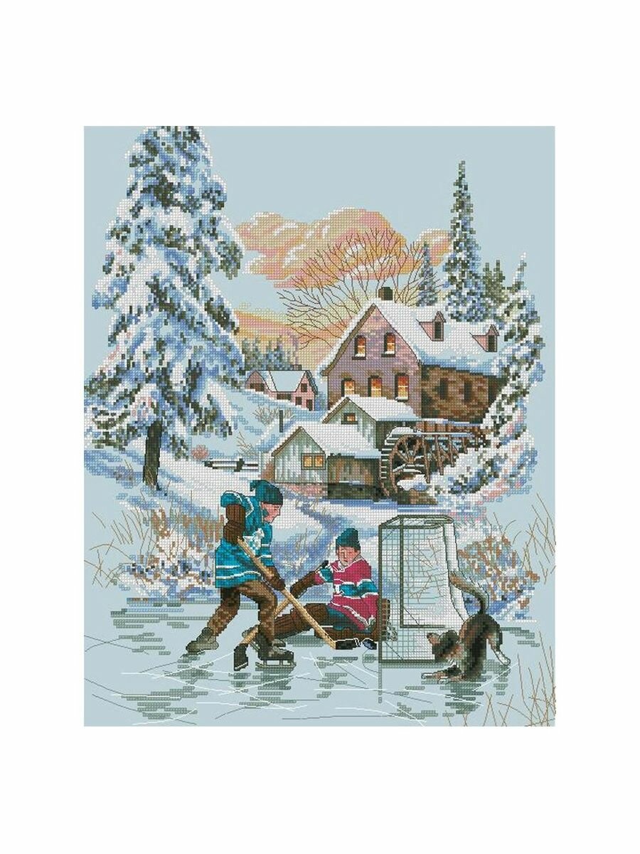 Набор для вышивки Amishop "Dim #79073 Rivalry", 16CT Aida, 31 цветов, 28 x 36 см, 176 x 224 стежков