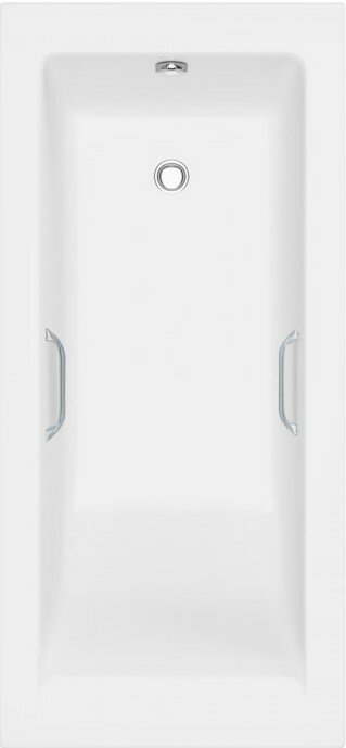 Ванна из литьевого мрамора Delice Diapason 150х70 см, пристенная с ручками хром