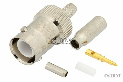 Обратная полярность BNC гнездовой разъём обжим/пайка крепление для RG188-DS