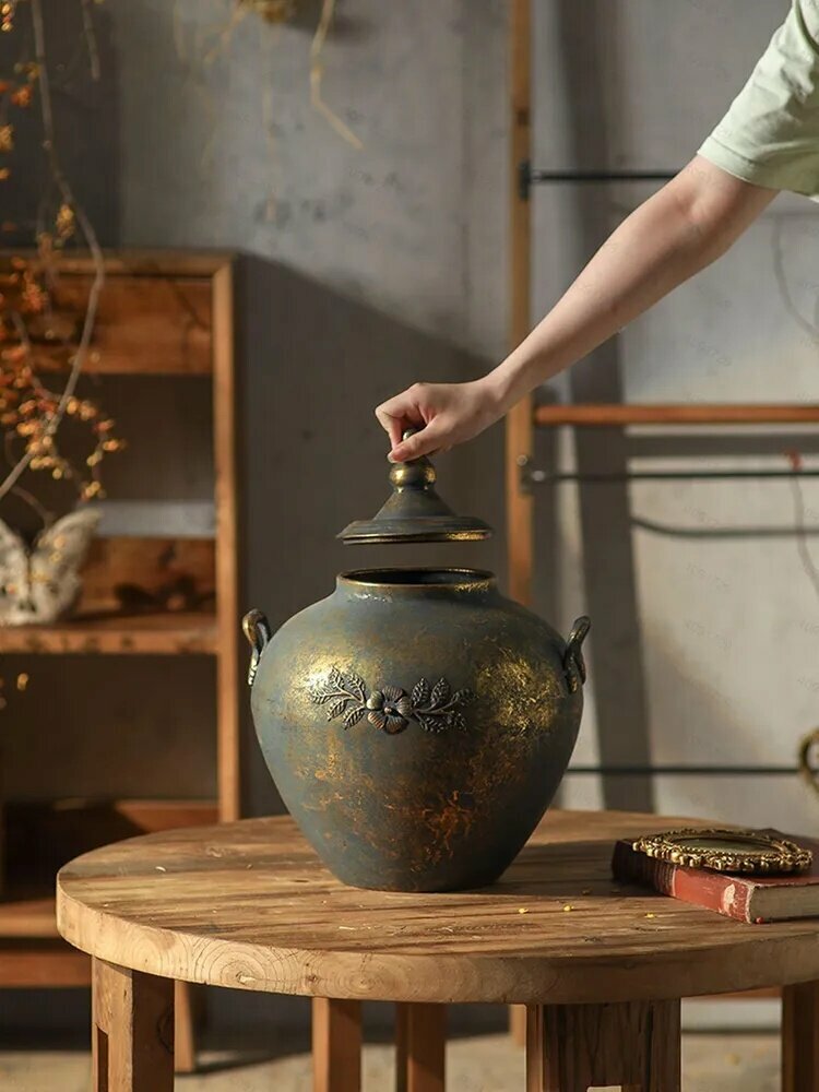 Ваза, 36 см , Железо, 1 шт